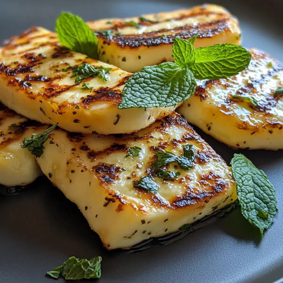 Easy Delicious Grilled Halloumi with Mint to Brighten Your Dinner