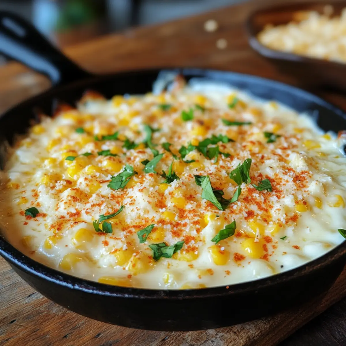 Irresistible Skillet Corn Cheese recipe That Melts in Your Mouth